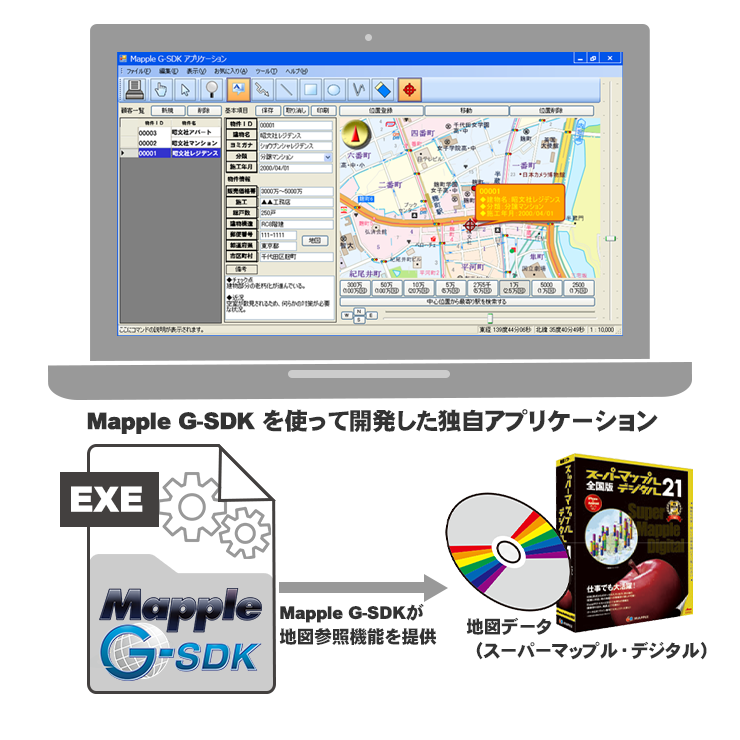 簡易GISアプリケーション開発キット「Mapple G-SDK」がバージョンアップ ～リモートワーク時代に合わせ、イントラネット上に置かれた ...